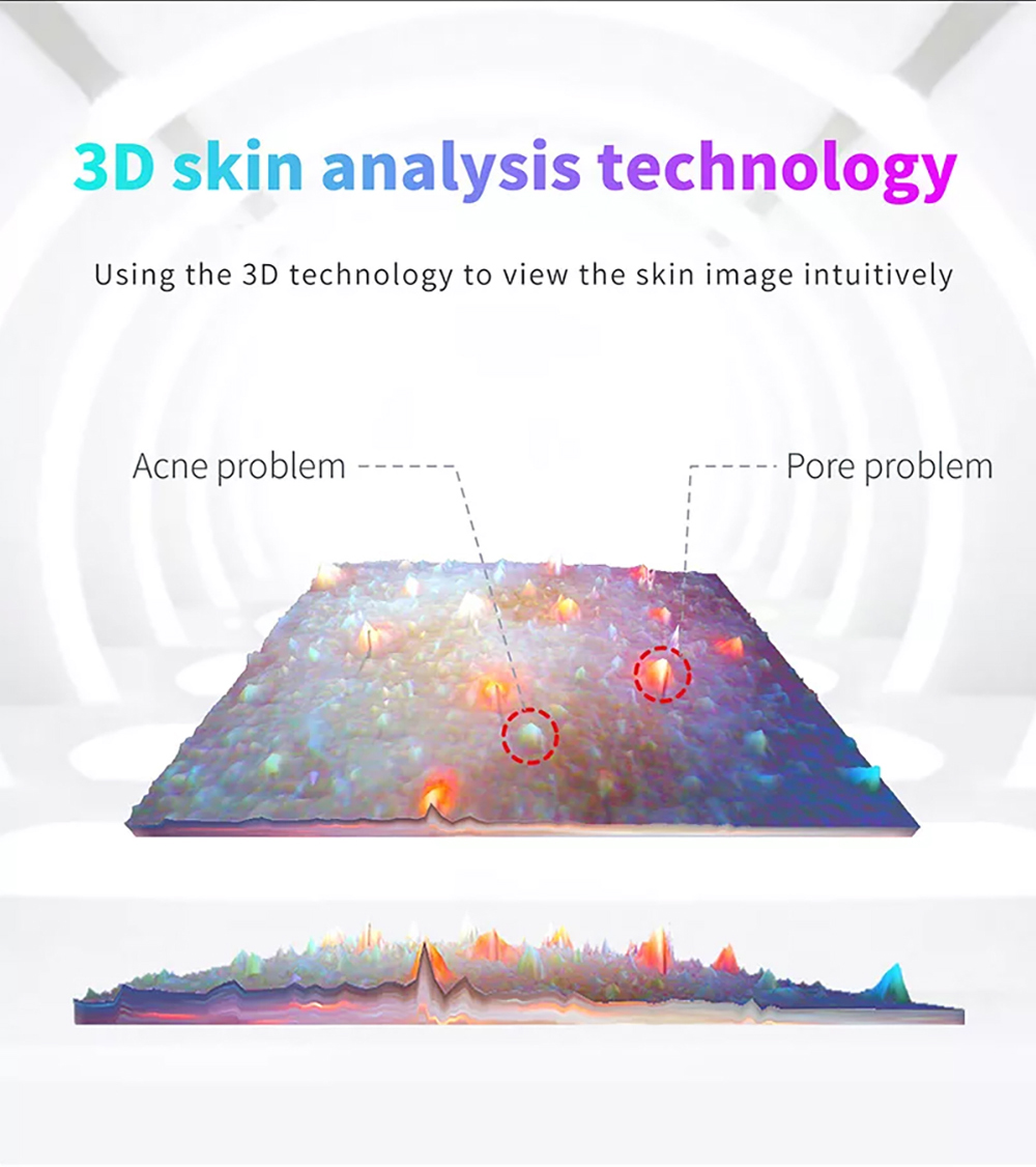 3d Facial Skin Analyzer Machine Digital Intelligent Lcd Magnifier ...